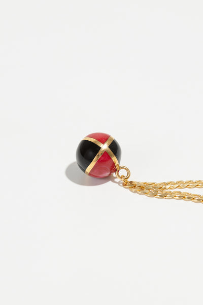 ARO Checkered Sphere Bracelet - Red + Black | shoparo