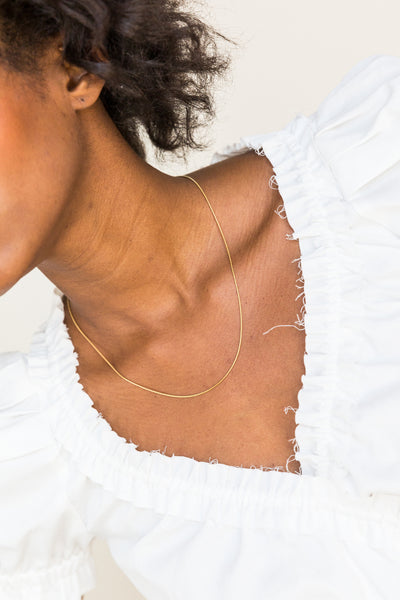 ARO Rat Tail Chain Necklace - Gold | shoparo